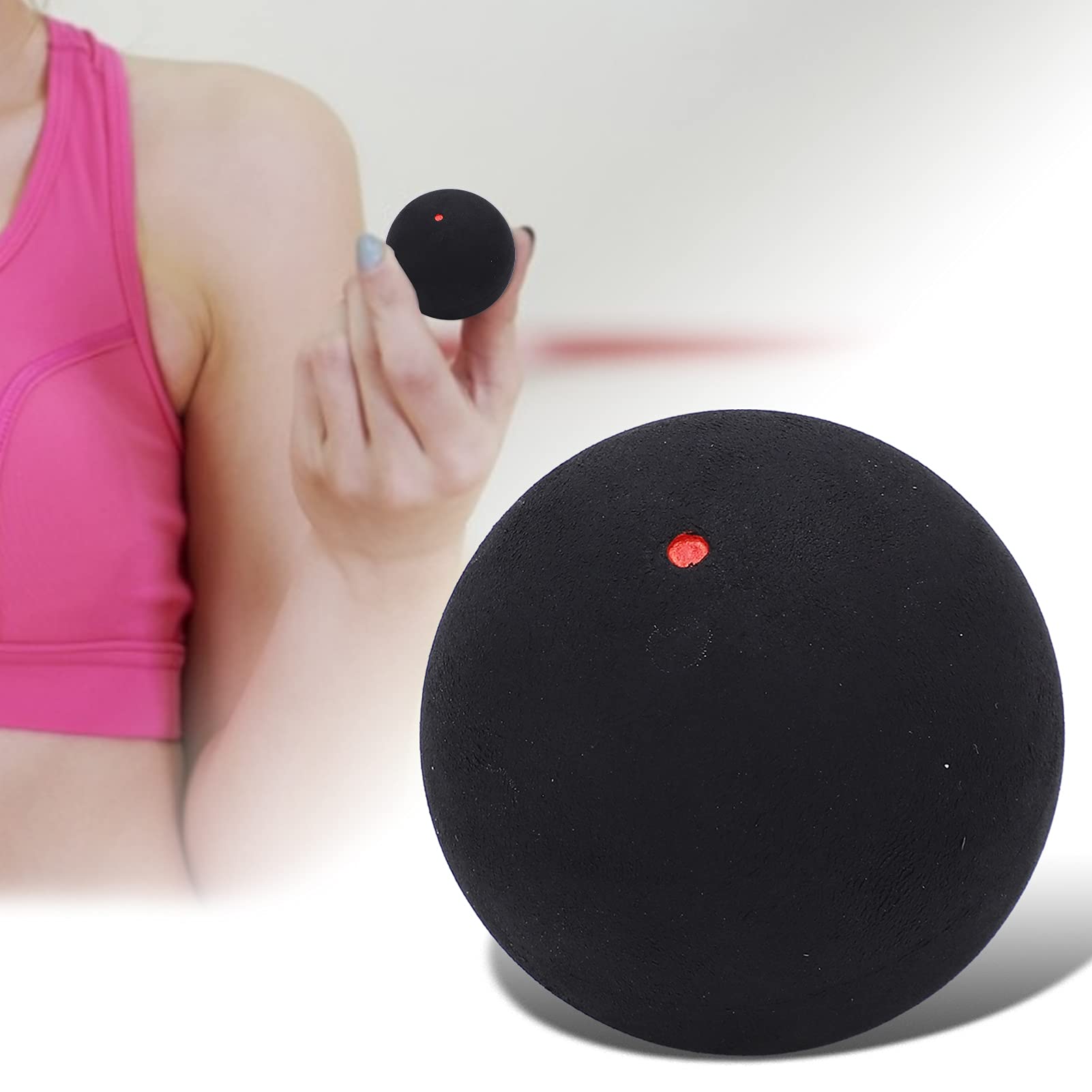 Shanrya Sports Squash Ball, Single Red Dot Trainning Squash Ball Training Practice Squash Balls High Bounce Racquetball Balls for Training, Competition(Single red dot)