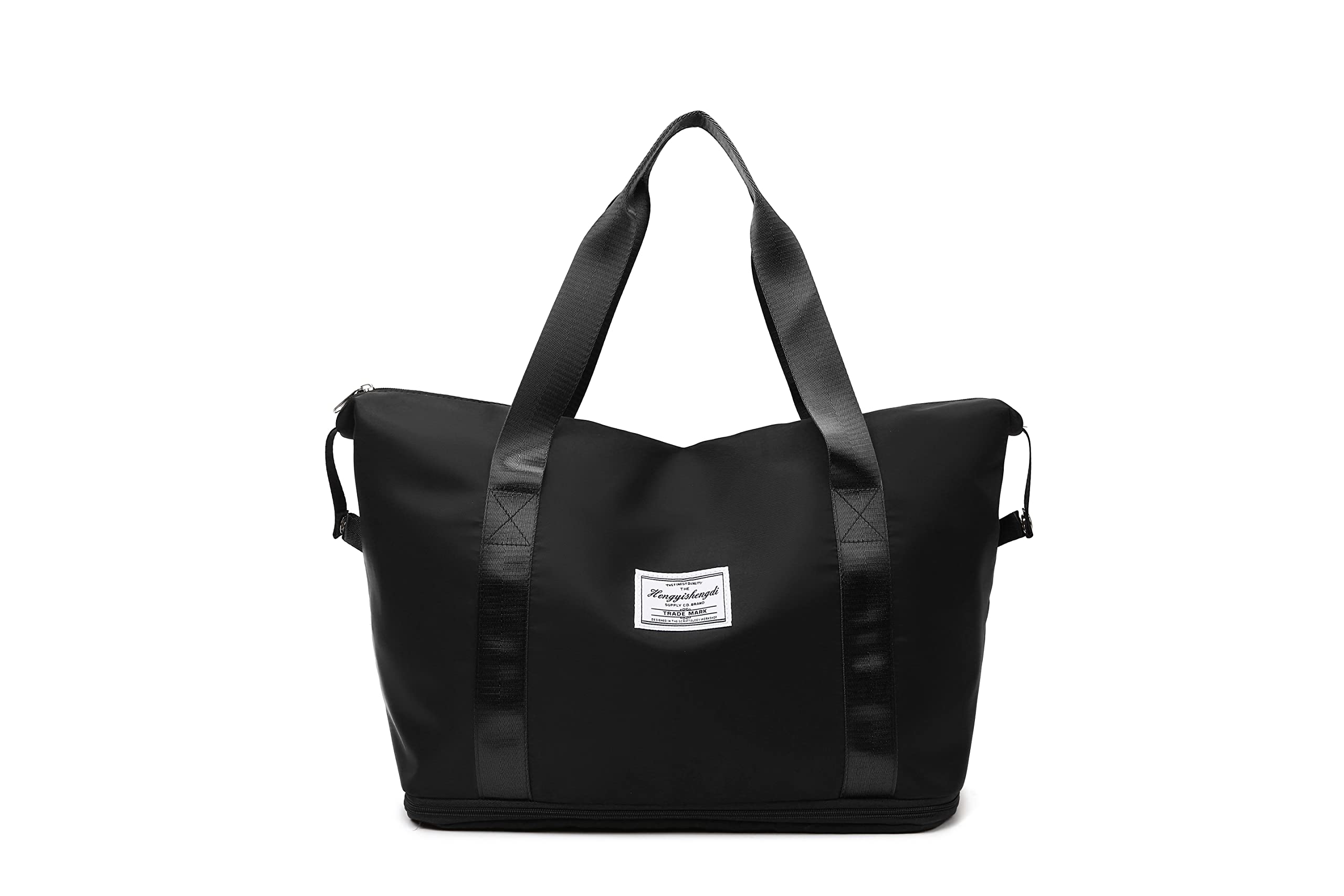 Matata Travel Duffel Bag, Large Size,Sports Tote Gym Bag, Shoulder Weekender Overnight Bag (Black)