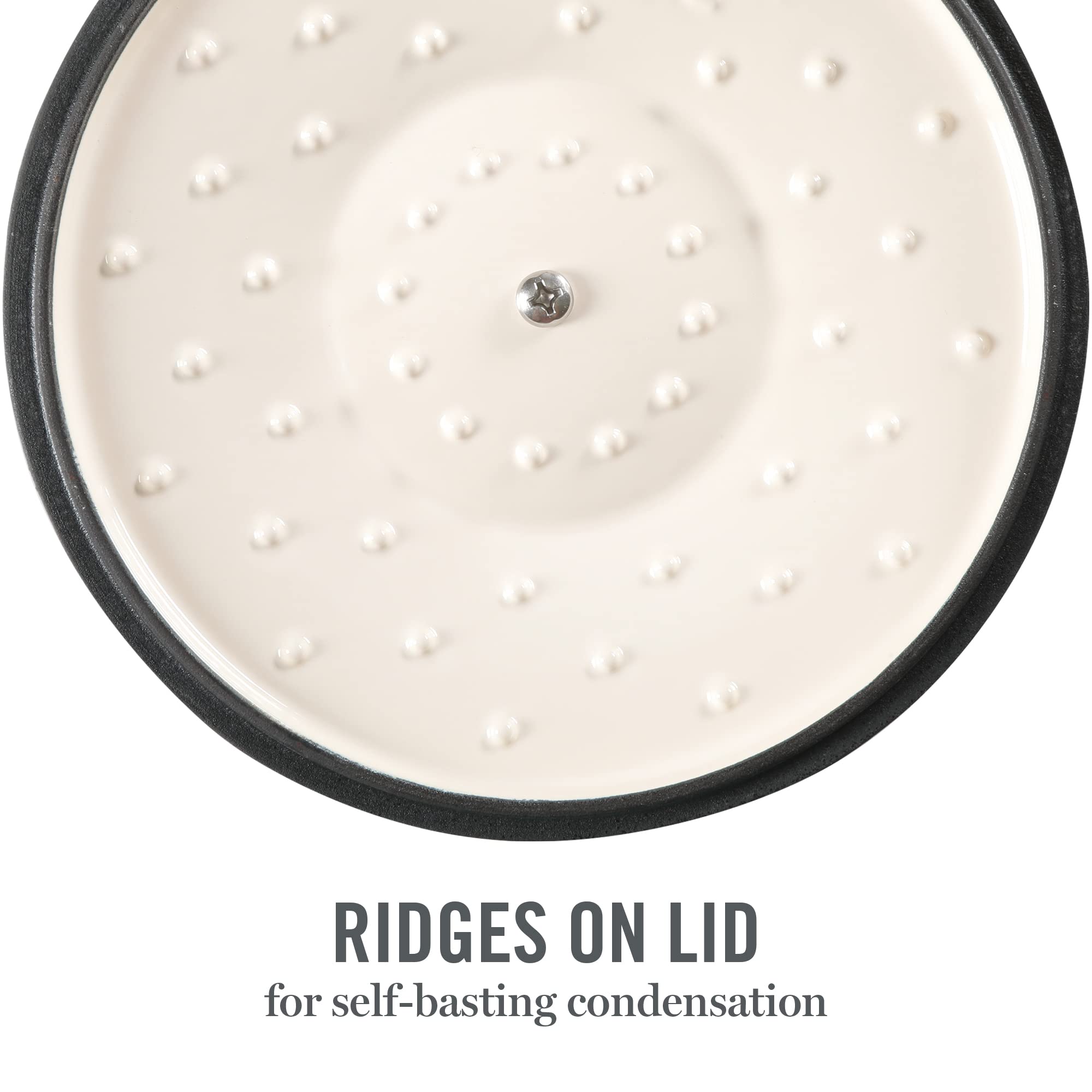 MARTHA STEWART Gatwick 7 QT Enamel Cast Iron Dutch Oven, Classic Blue