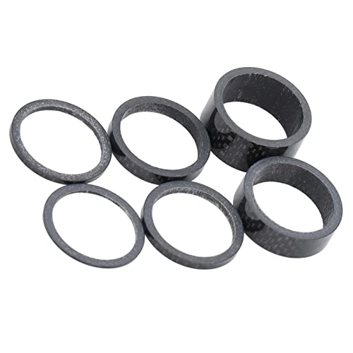 Raguso Bike Front Fork Stem Spacer, Bicycle Headset Spacer Impact Resistant Fine Texture Smooth Edges Lightweight for Road Bikes