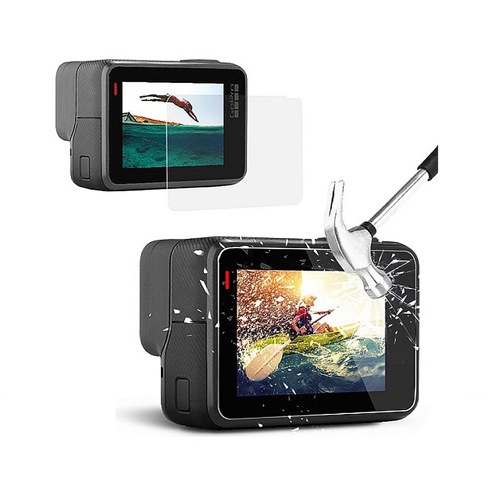 PCTC Screen Protector Compatible for Gopro Hero 7 6 5 Black Sport Action Camcorder Tough Screen (4 Pack)