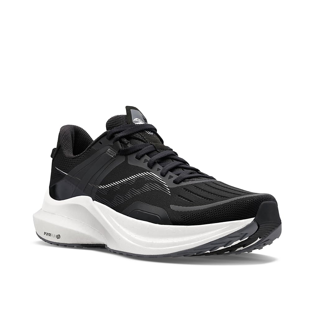 Saucony Womens Running Shoe, Black/Fog, 8