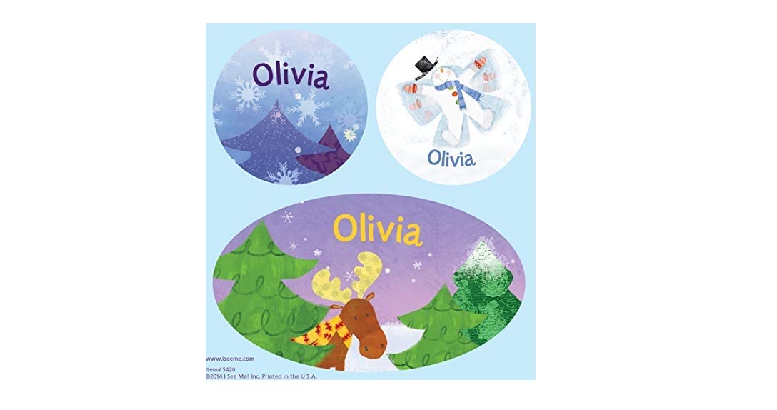 Personalized Stickers for Kids, Snowman - I See Me!