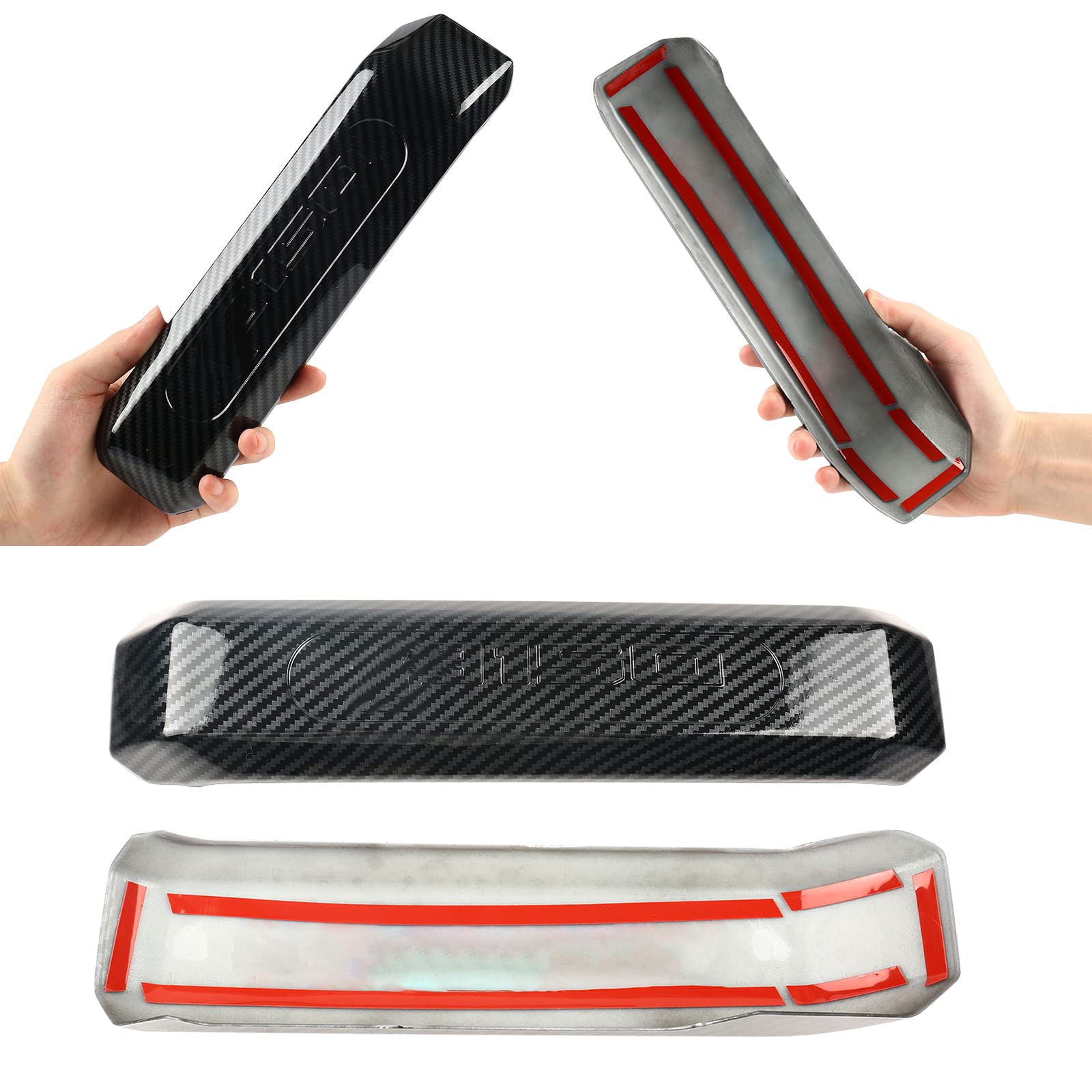 sportuli Carbon Fiber Inner Door Handle Cover Trim Kit Interior Decoration Replace for Ford F150 2015-2020