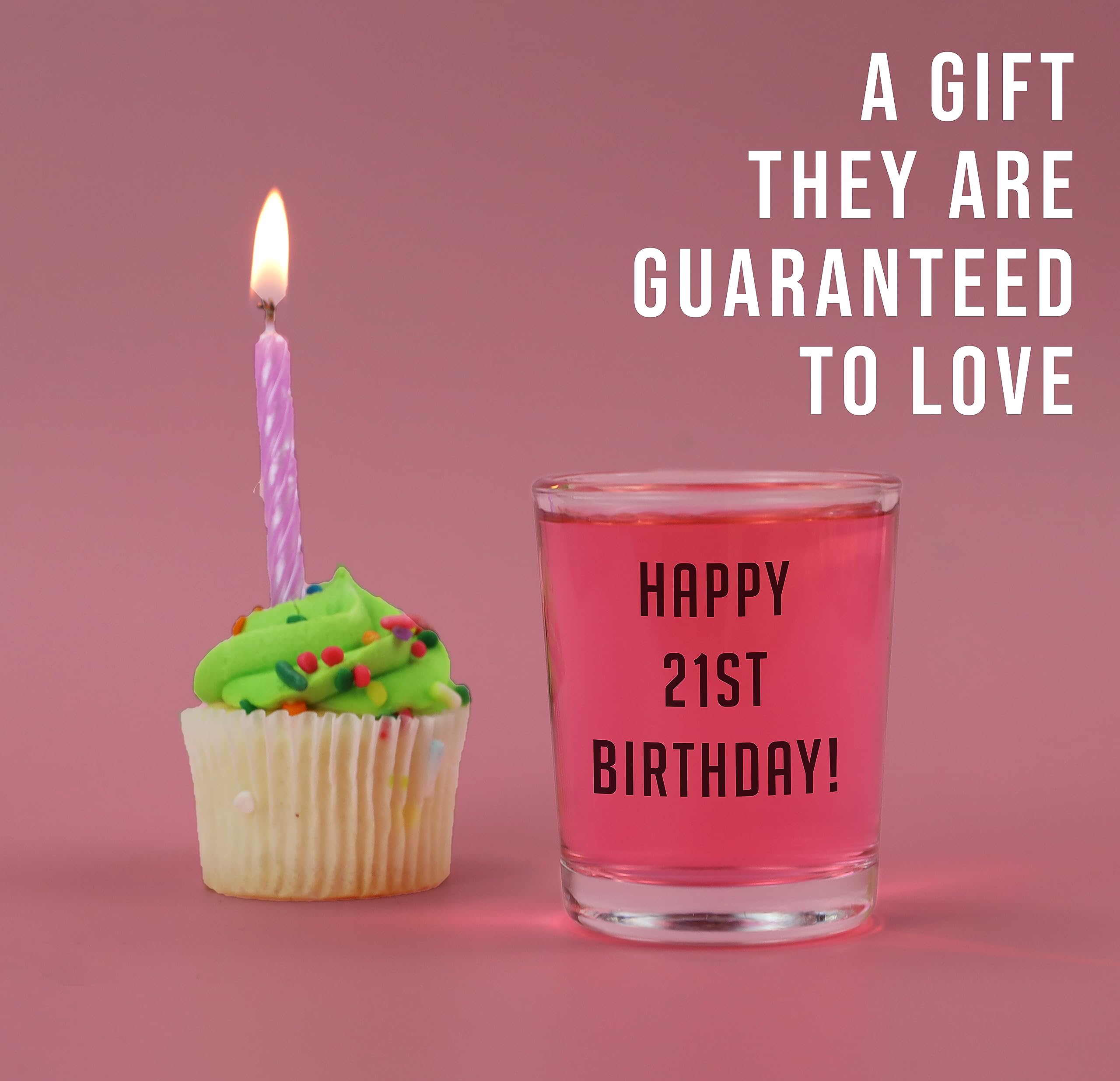Personalized Printed 2.5oz 1pk Shot Glasses β Customized Gift for Women Men, Custom Message Name Date, Birthday Gift Ideas Friend Her Him, 21st Party Favors, Cute Funny, 16 Colors, Your Text Here