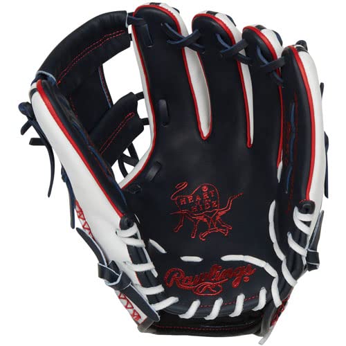 Rawlings Heart of The Hide Color Sync 11.5" Infield Glove Right Hand Throw, Black/Red/White