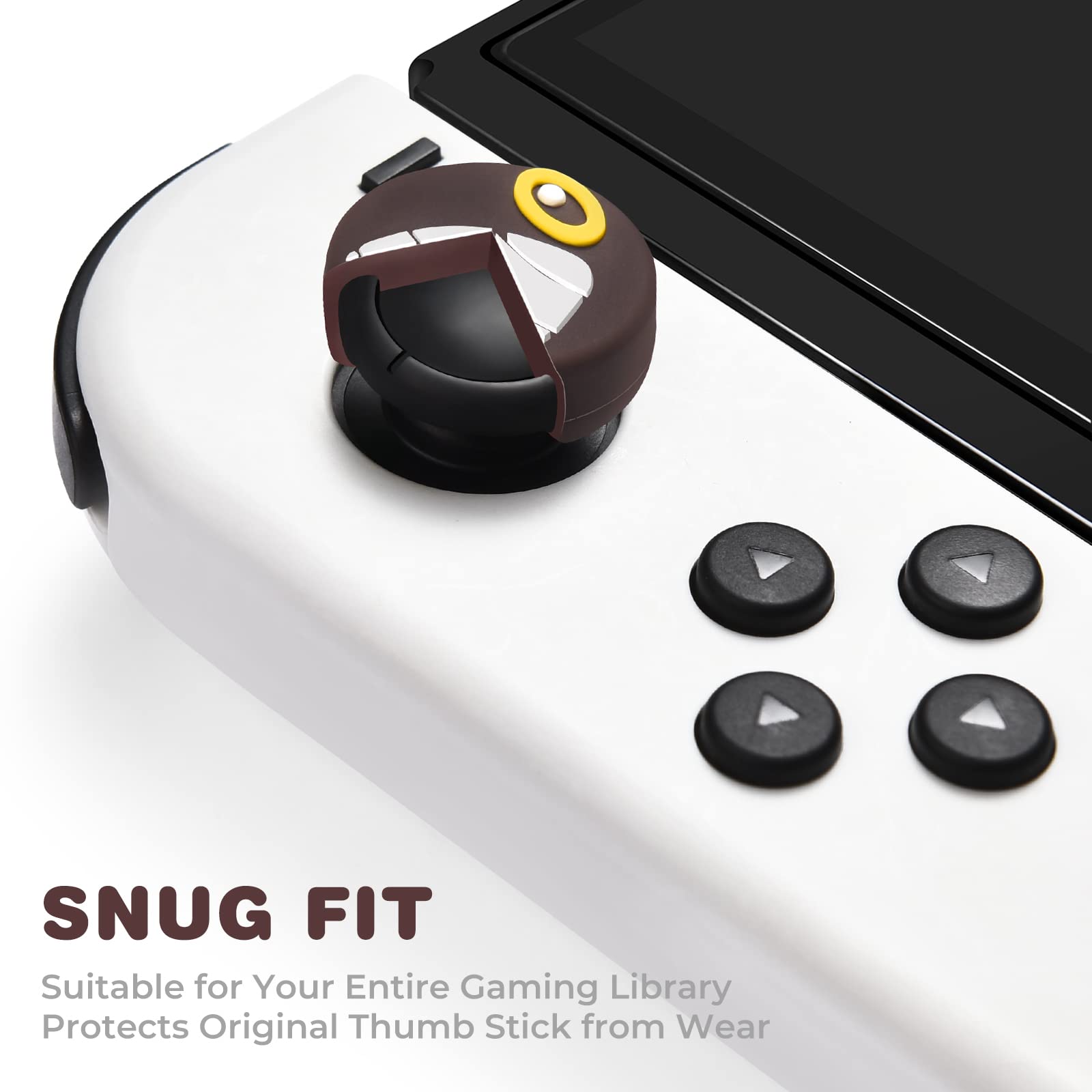 Switch Thumb Grips Joystick Caps Compatible with Nintendo Switch/OLED/Lite Pokemon Controller Accessories,PALPOW Cute Silicone Analog Stick Cover,4PCS - Farigiraf/Girafarig Brown