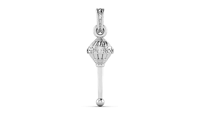 Sterling Silver (92.5% purity) God Hanuman Gada Pendant for Men & Women Pure Silver Lord Bajrang Bali Gada Locket for Good Health & Wealth