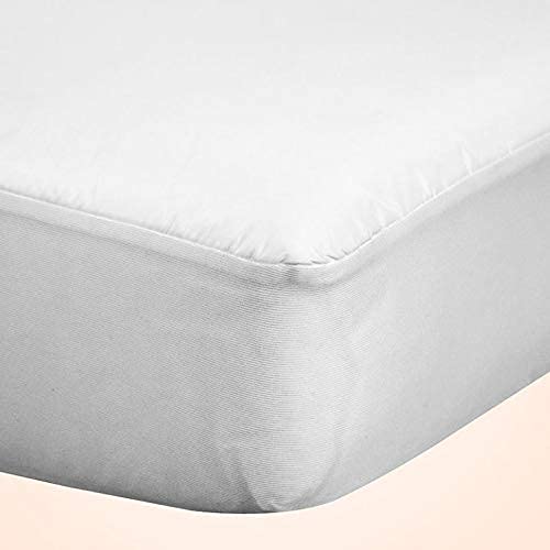 Sealy Allergy Protect Antimicrobial Waterproof Fitted Toddler Bed and Baby Crib Mattress Pad Cover Protector, Noiseless, Machine Washable and Dryer Friendly, 52" x 28" - White