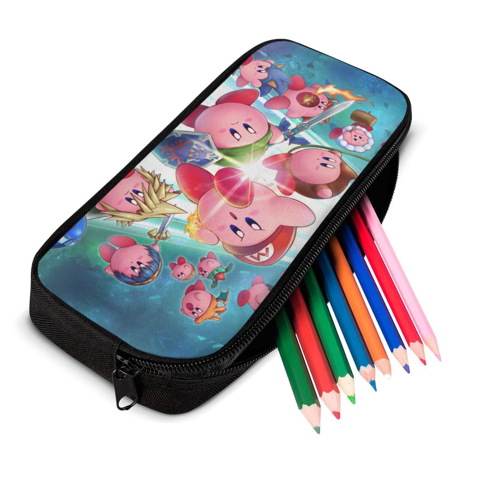 QYUSKTI 17 in Cartoon Backpack 3 Pieces School Backpack Set with Lunch Bag Pencil Case Gifts for Kids Girls Students