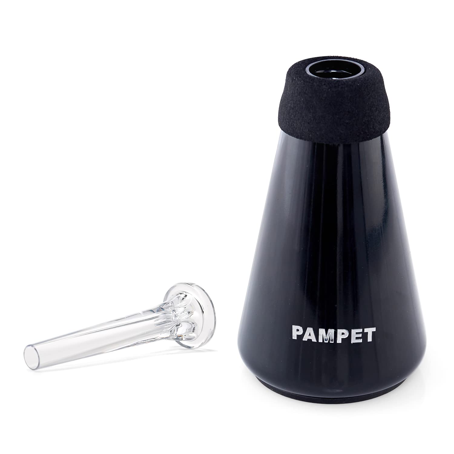 PAMPET Lightweight Practice Trumpet Mute Silencer Trumpet Straight Mute With 3C Trumpet Mouthpiece