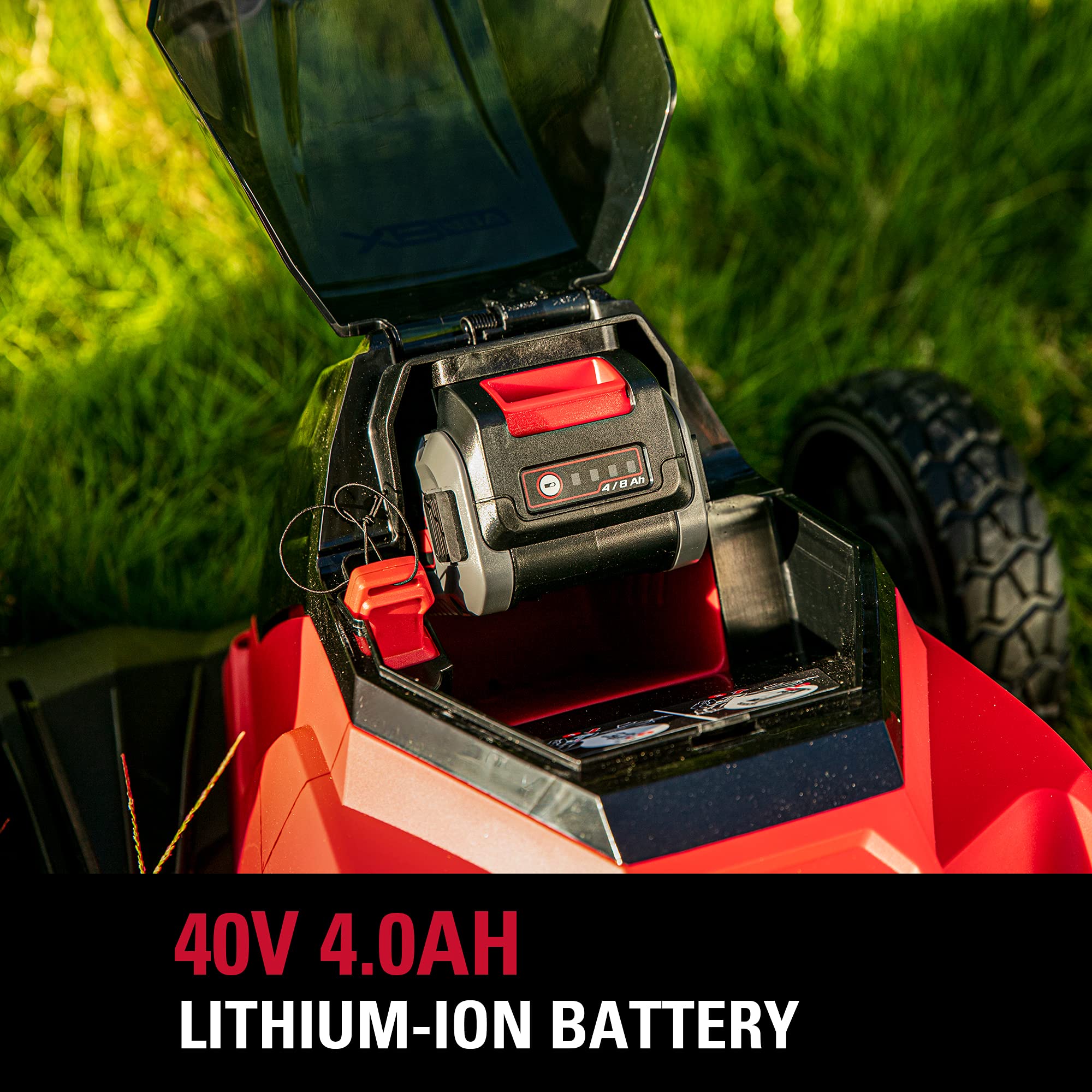Powerworks 40V 17 inch Cordless Lawn Mower with 4.0 Ah Battery and Charger Included