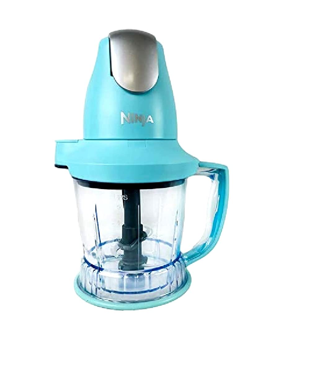 Ninja Storm Food Processor Blender Master Bowl 450W Motor Power Pod with Total Crushing Technology BPA-Free Pitcher Baby Blue QB751Q (Renewed)