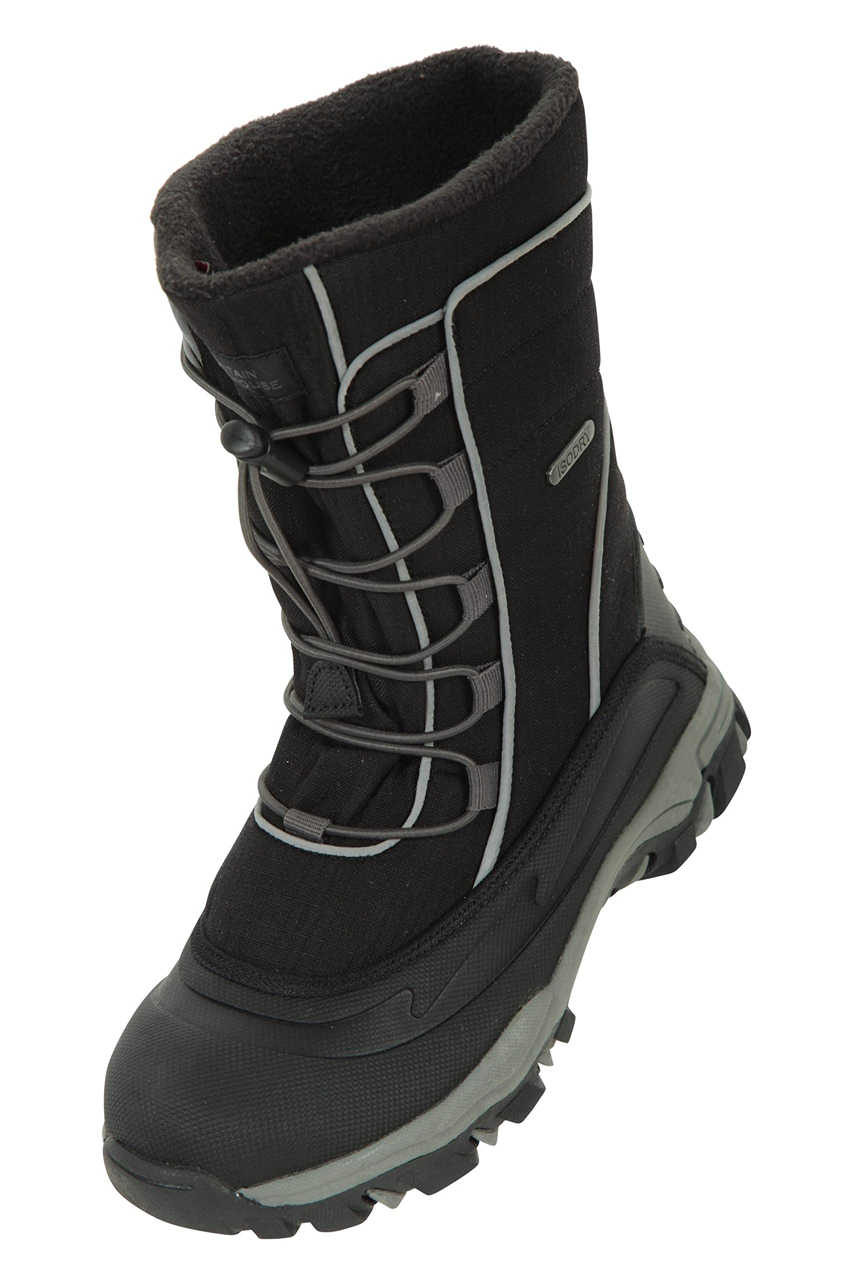 Mountain Warehouse Park Youth Kids Snow Boots - Warm Winter Shoes Black Kids Shoe Size 5 US