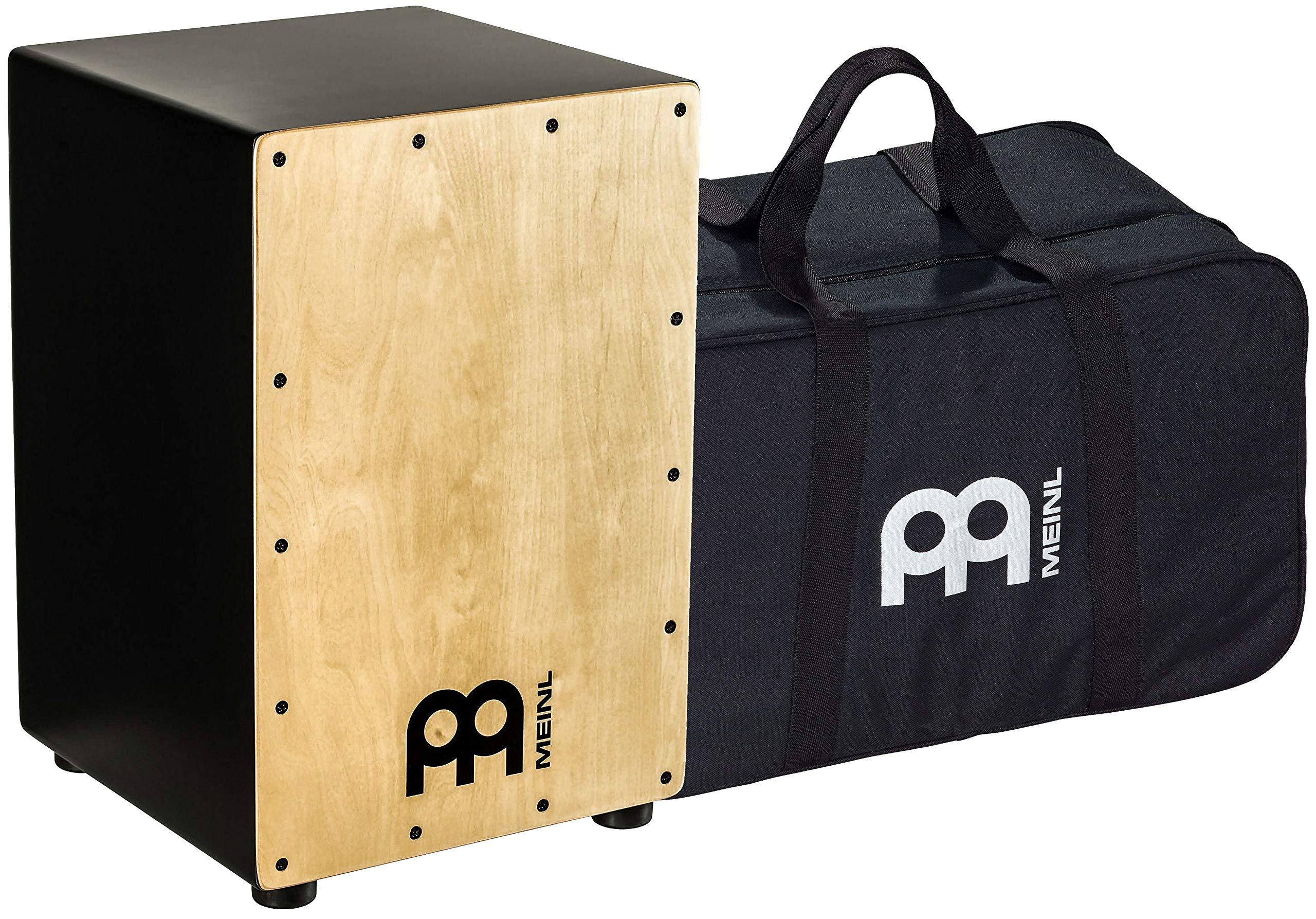 Meinl Percussion MCAJ100BK-MA+ Maple Cafe Cajon with Internal Fixed Snares and FREE Gig Bag, MDF Resonating Body (VIDEO)