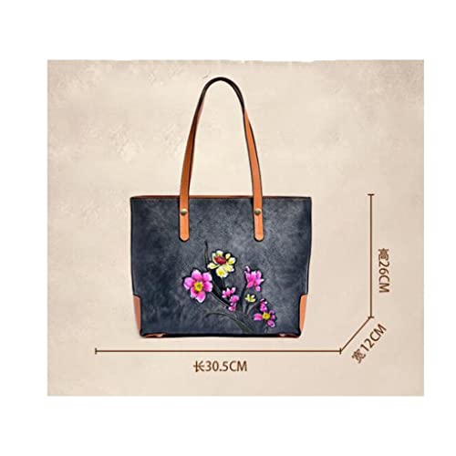 ZSEDP Handbag Women's Bag Designer Retro Handbag Large Capacity Retro Messenger Bag (Color : D, Size