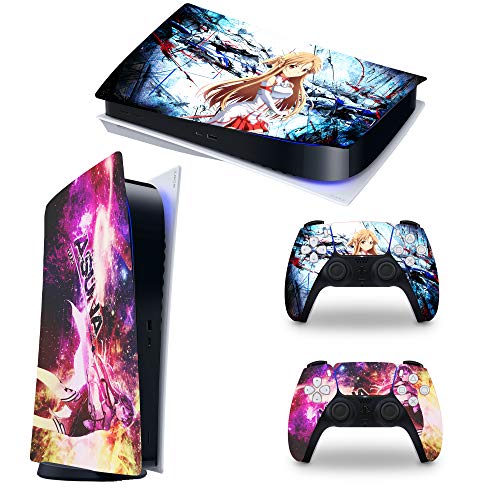 SAO Asuna - PS5 Standard Edition Skin Console - PS5 Standard Edition Controller Skin Cover Vinyl Decal Protective
