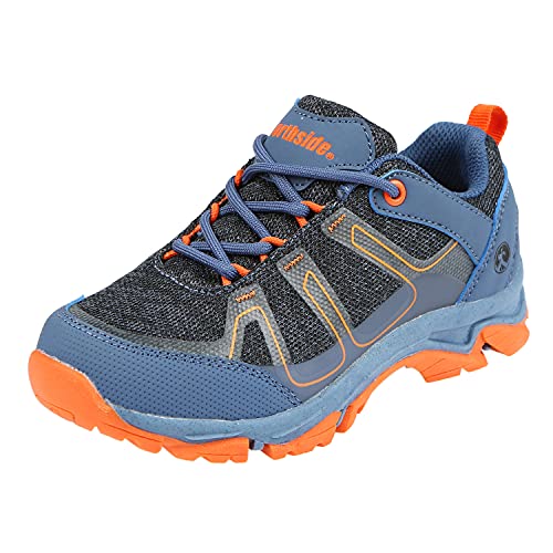 Northside Boy's Hiker, Hiking Shoe, Navy/Orange, 1 M US Little Kid