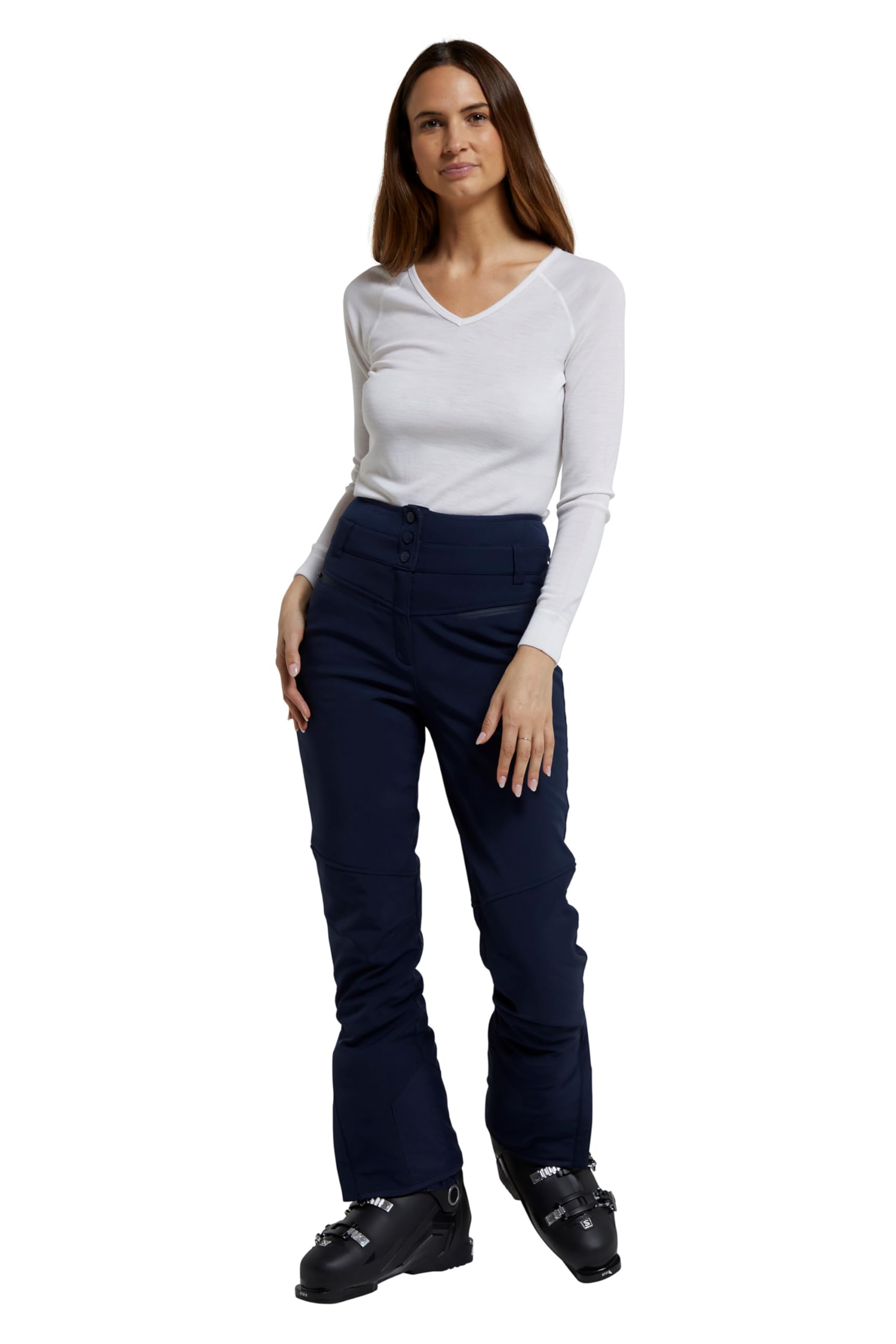 Mountain Warehouse Womens High Waisted Ski Pants -Slim Fit for Winter Navy 12