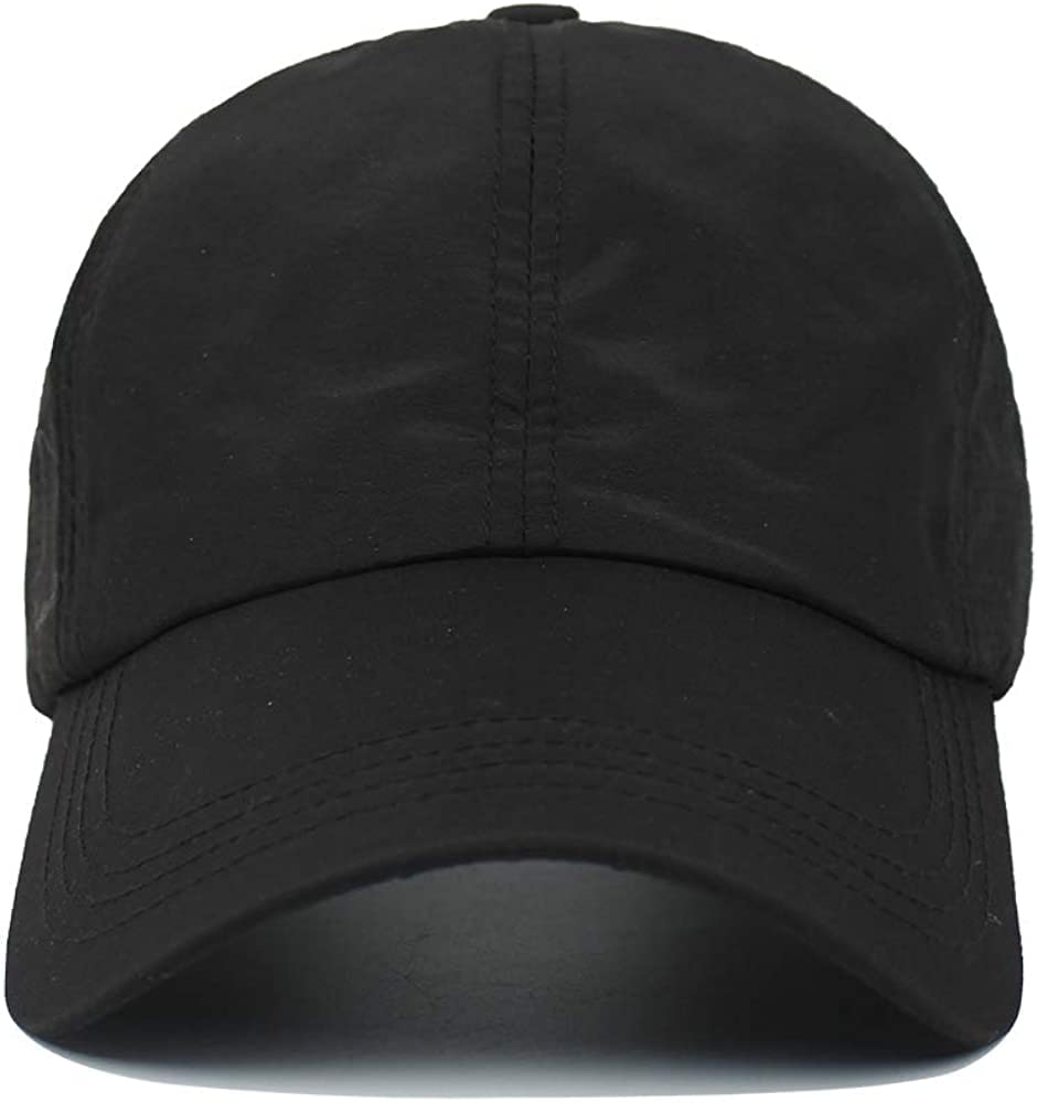 YAGOLD Womens Criss Cross Ponytail Baseball Cap Adjustable High Messy Bun Ponycap Hats Quick Drying Mesh Dad Hat for Outdoor Sports Travel Black