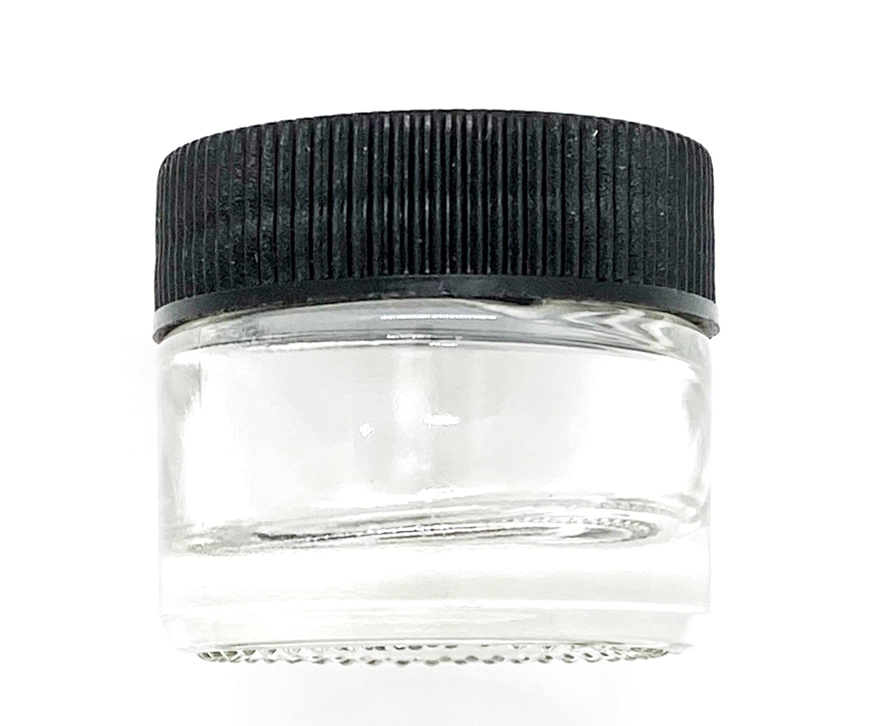 Skunkworx Packaging 7cc (2 Dram) Glass Concentrate Jars with Black Lids (12 Count)