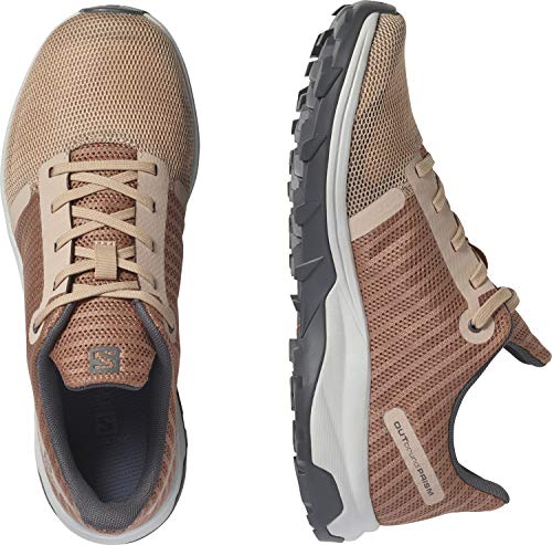 Salomon Outbound Prism Hiking Shoes for Women, Sirocco/Mocha Mousse/Alloy, 7.5