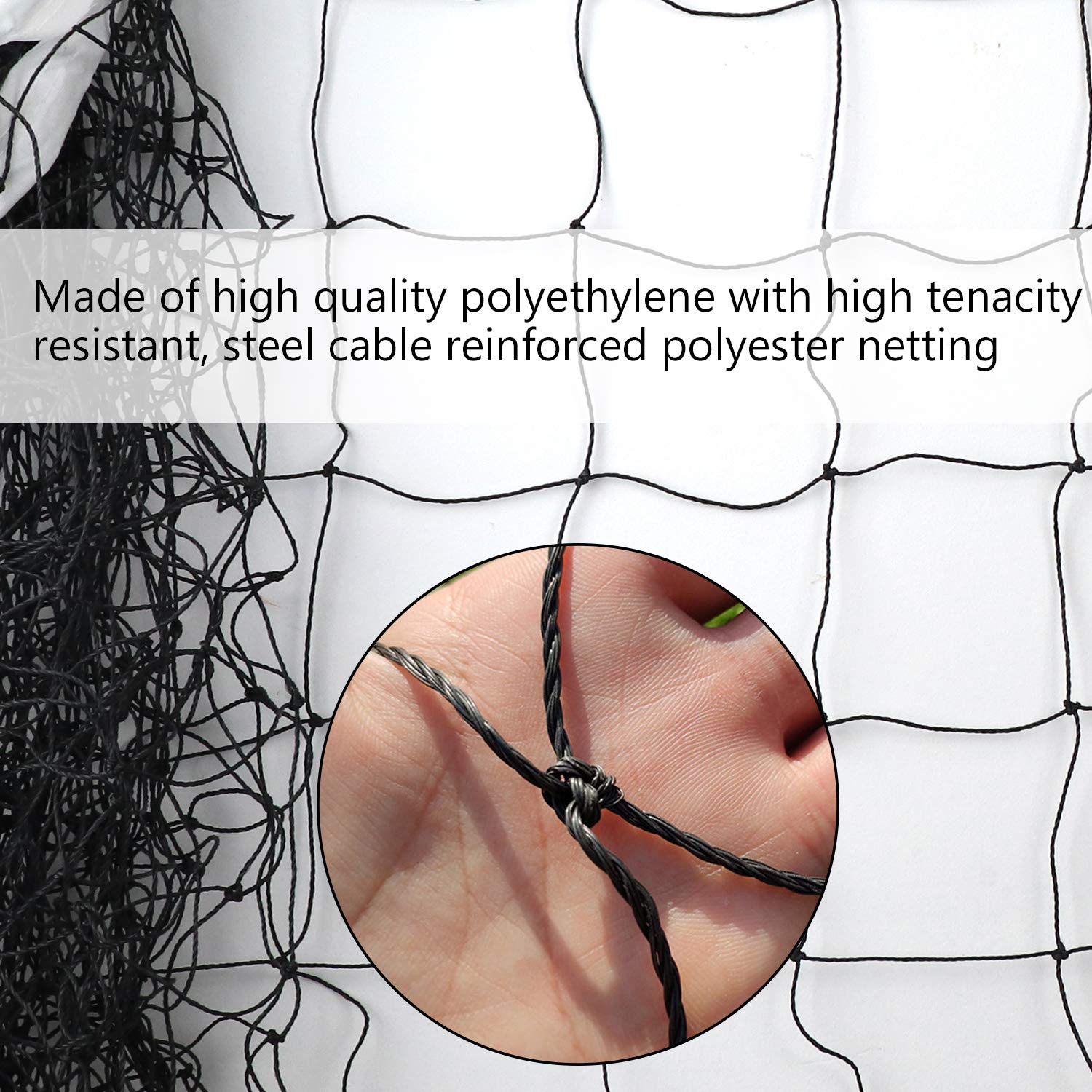 PlasMaller Volleyball Net (32 x 3 FT) Professional Sports Competition Replacement Nets for Backyard Schoolyard Garden Beach Swimming Pool (Net Only)