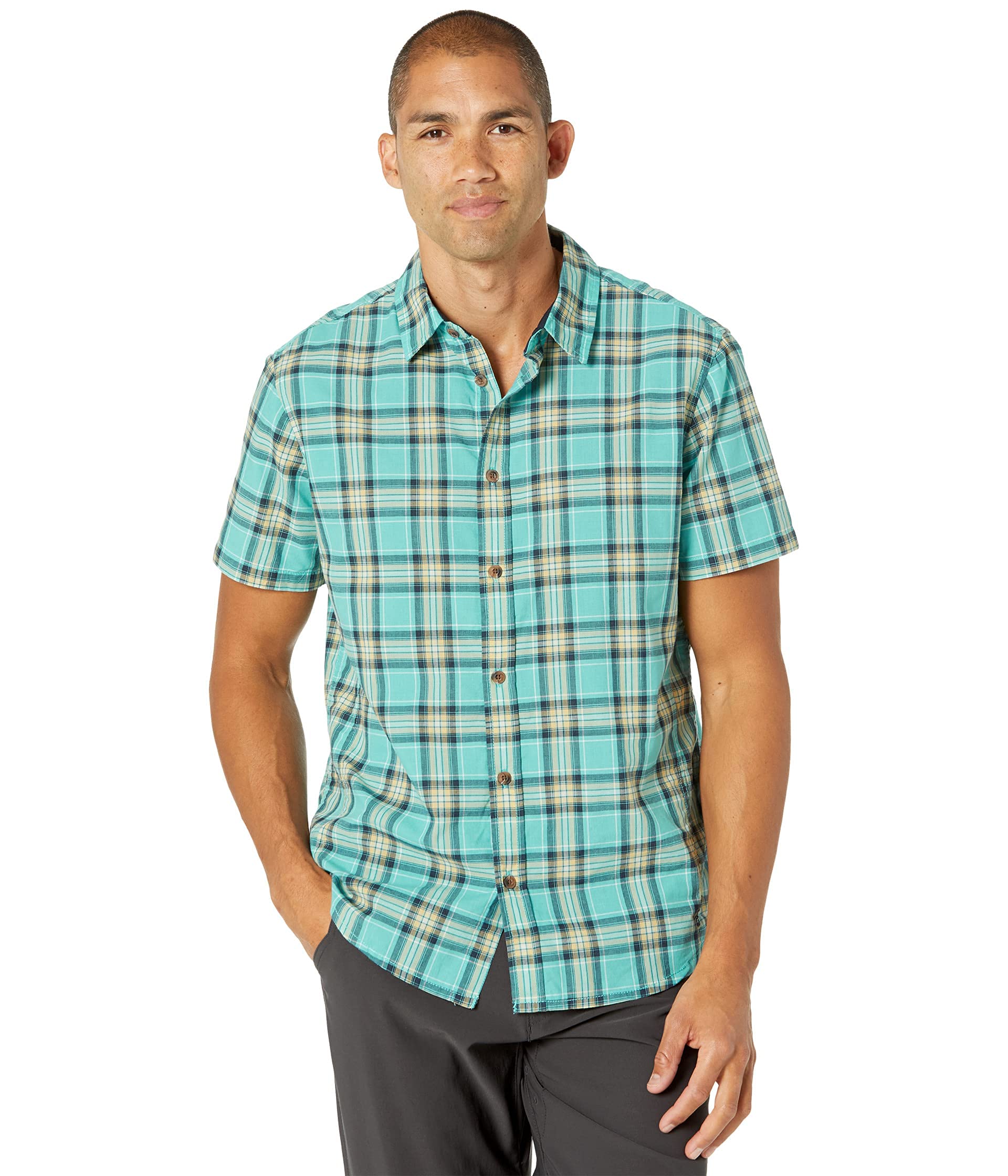 prAna Men's Graden Shirt, Azurite, Large