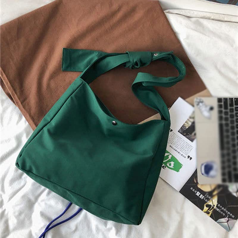 TFIIEXFL Simple Canvas Tote Bag Large Capacity Casual Bag Shoulder Bag Wide Strap