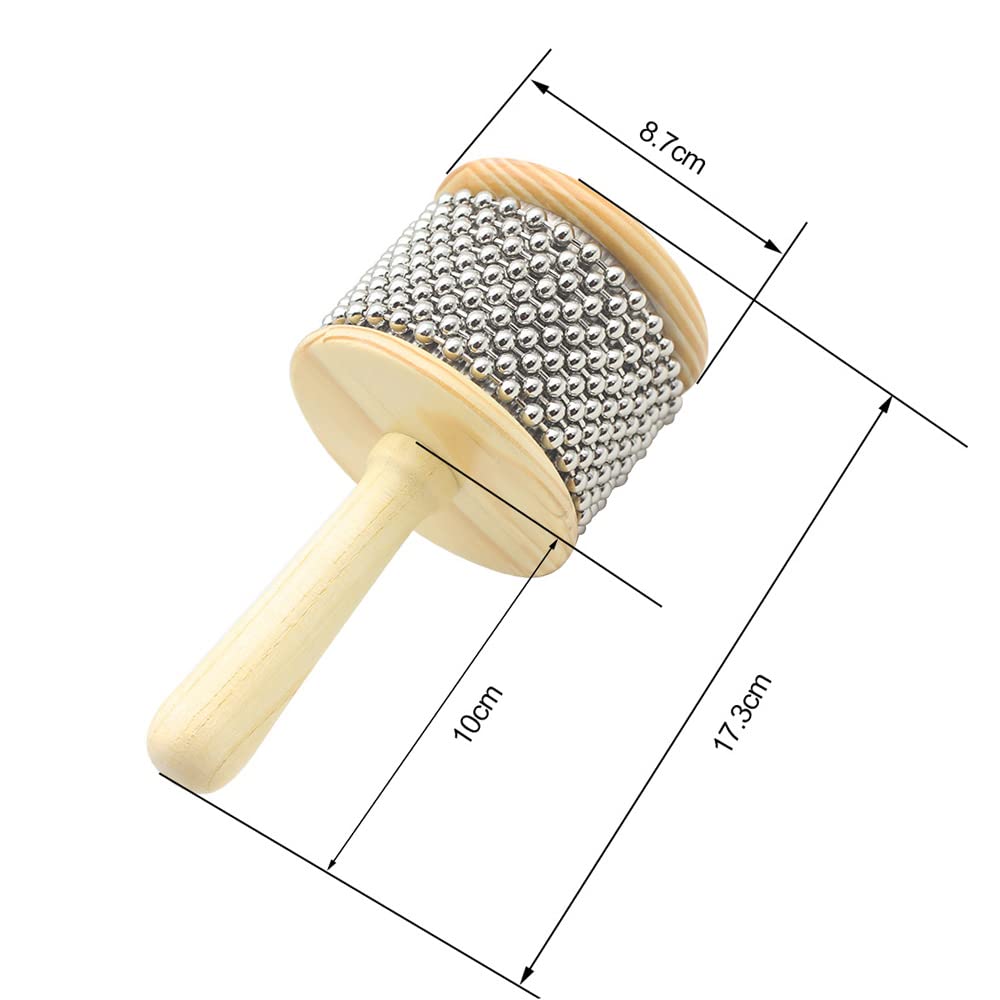 Sasuori Wooden Cabasa Medium Size Percussion Band Instrument Pop Hand Shaker