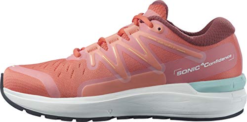 Salomon Sonic 4 Confidence Running Shoes for Women, Persimon/White/Ebony, 7