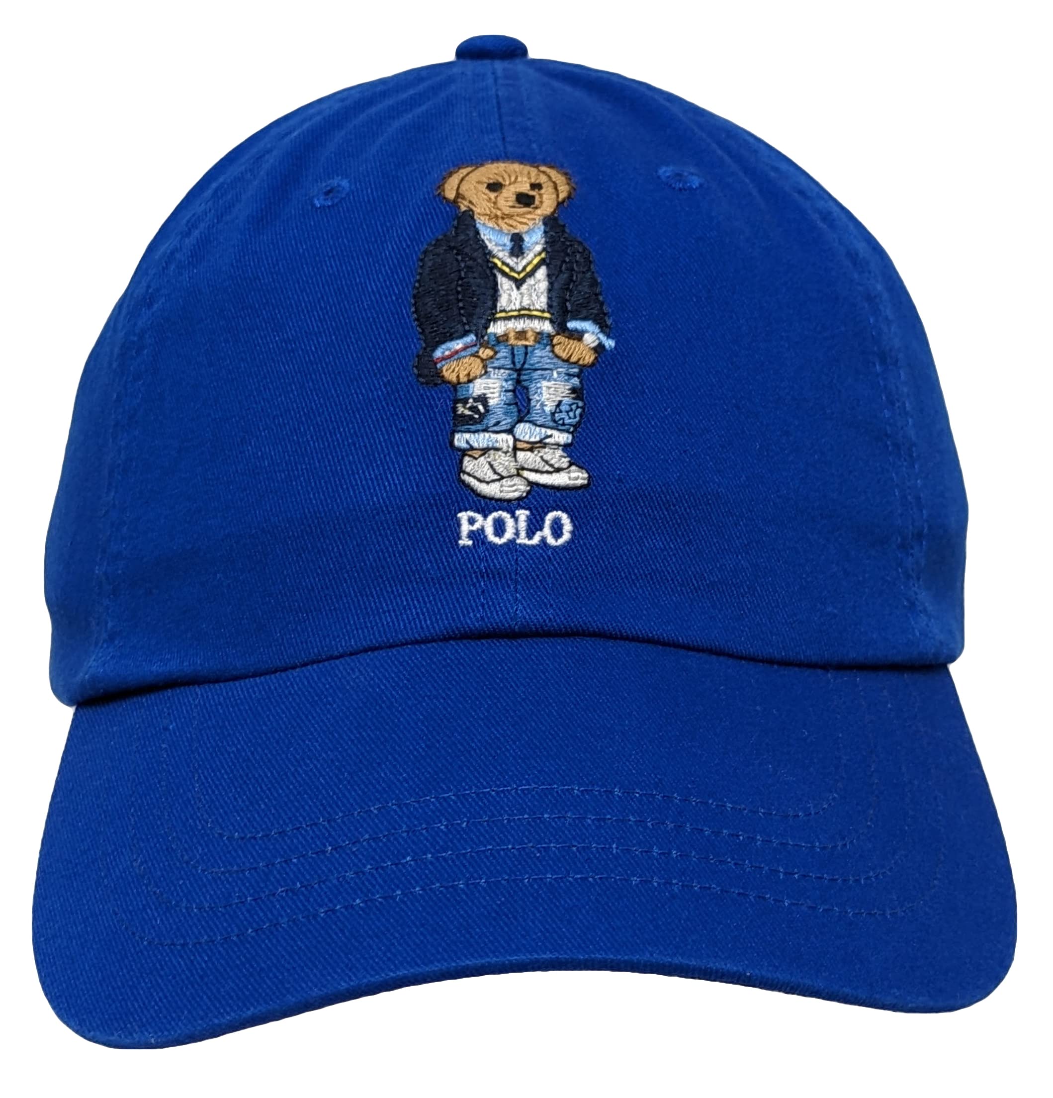 Polo Ralph Lauren Mens Teddy Bear Adjustable Ball Cap Hat (Camo/Flag Bear)