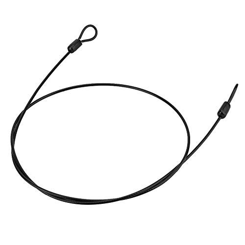 Portable Stainless Steel Use with Padlocks Cable Lock for Locking Bike Bicycle Scooter(Black)