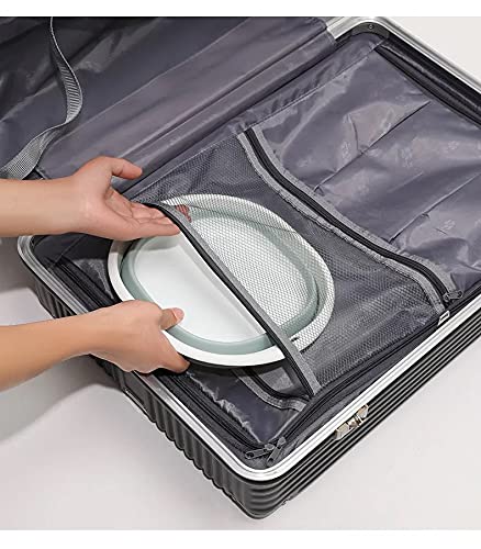 Meitrich Multi-Purpose Folding Collapsible Wash Basin Lightweight Portable Face Basin for, Foldable Basin for Washing Bottles and Home Kitchen Sink Outdoor Camping Use (Grey, Large)