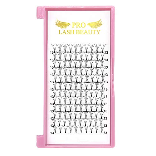 Premade Fans Eyelash Extensions 4D 6D 8D Short Stem Premade Volume Eyelash Extensions .07 .10 C D Curl Pre made Lash Fans 9 to 20 mm Volume Lash Extensions (4D-D-0.10,13mm)