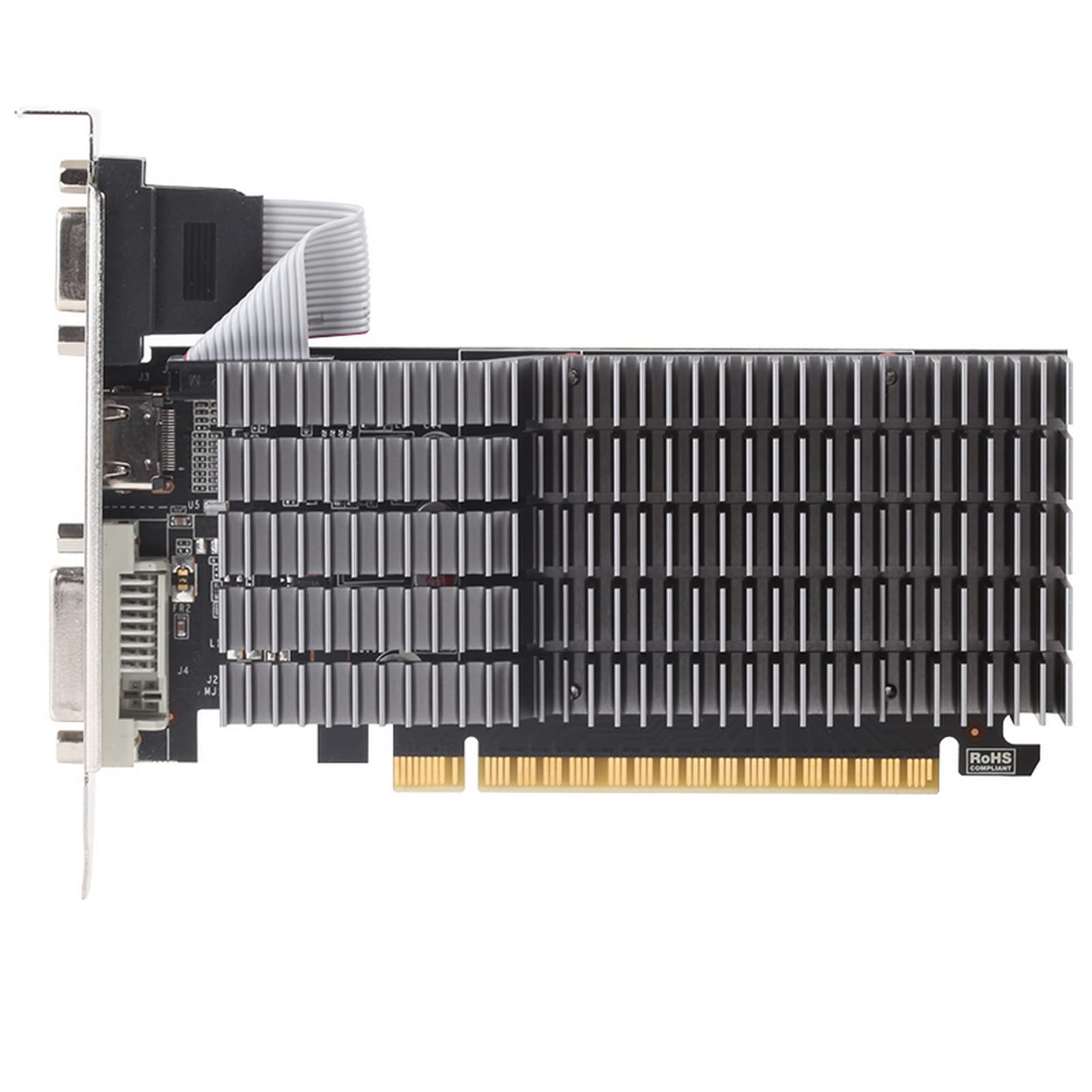 maxsun GEFORCE GT 710 4GB Low Profile Ready Small Form Factor Video Graphics Card GPU Support DirectX12 OpenGL4.5, Low Consumption, VGA, DVI-D, HDMI, HDCP, Silent Passive Fanless Cooling System
