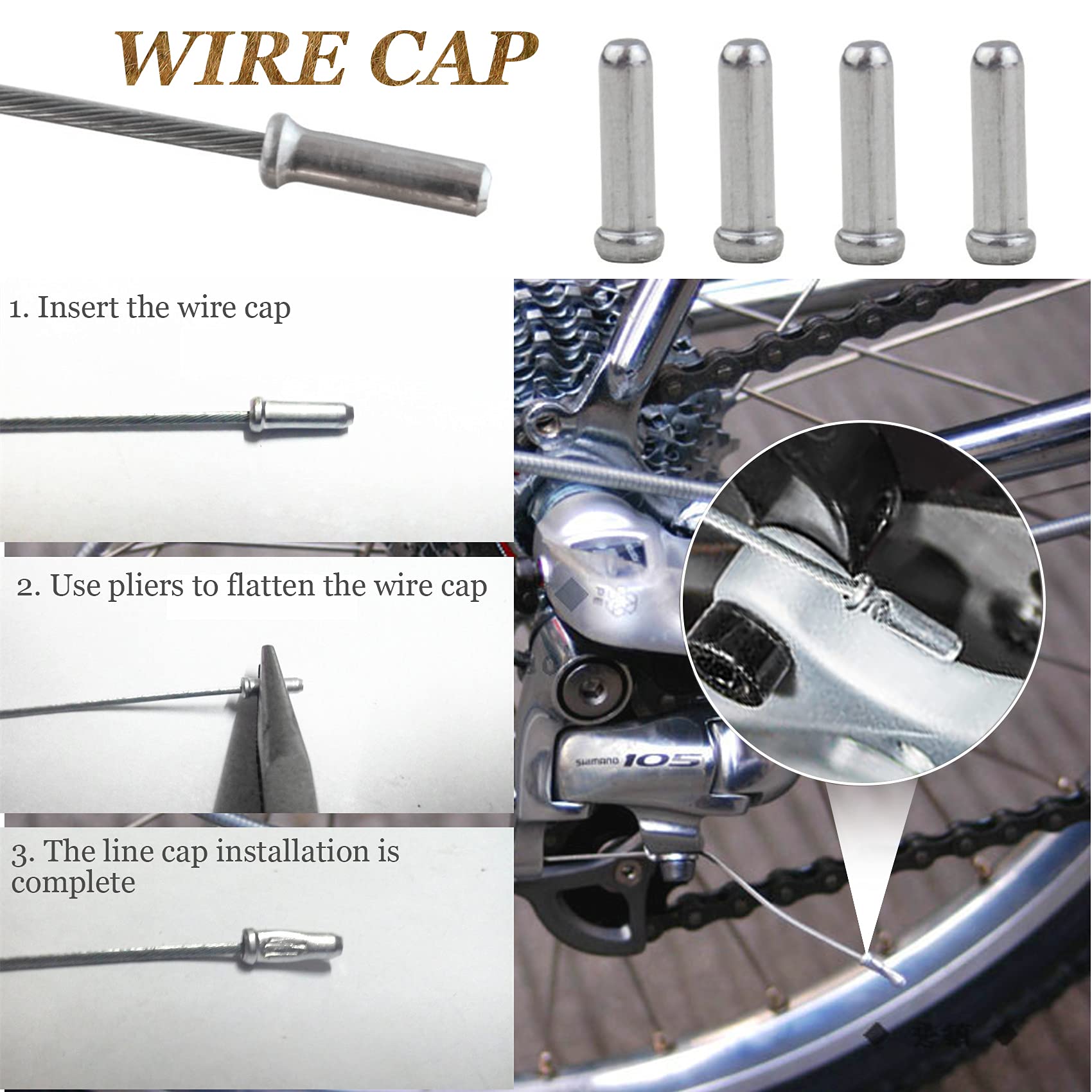 Muye Universal Bike Bicycle Shift Derailleur Cable Kit Bicycle Shift Wire Set for Mountain Road Bike Cycling Repairing