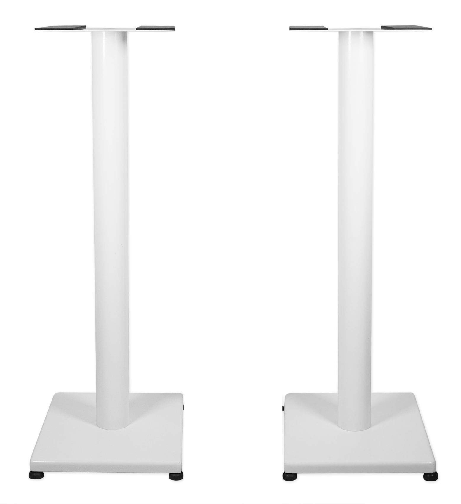 ROCKVILLE Pair RS29W 29" Steel Bookshelf Speaker/Studio Monitor Stands-White V2