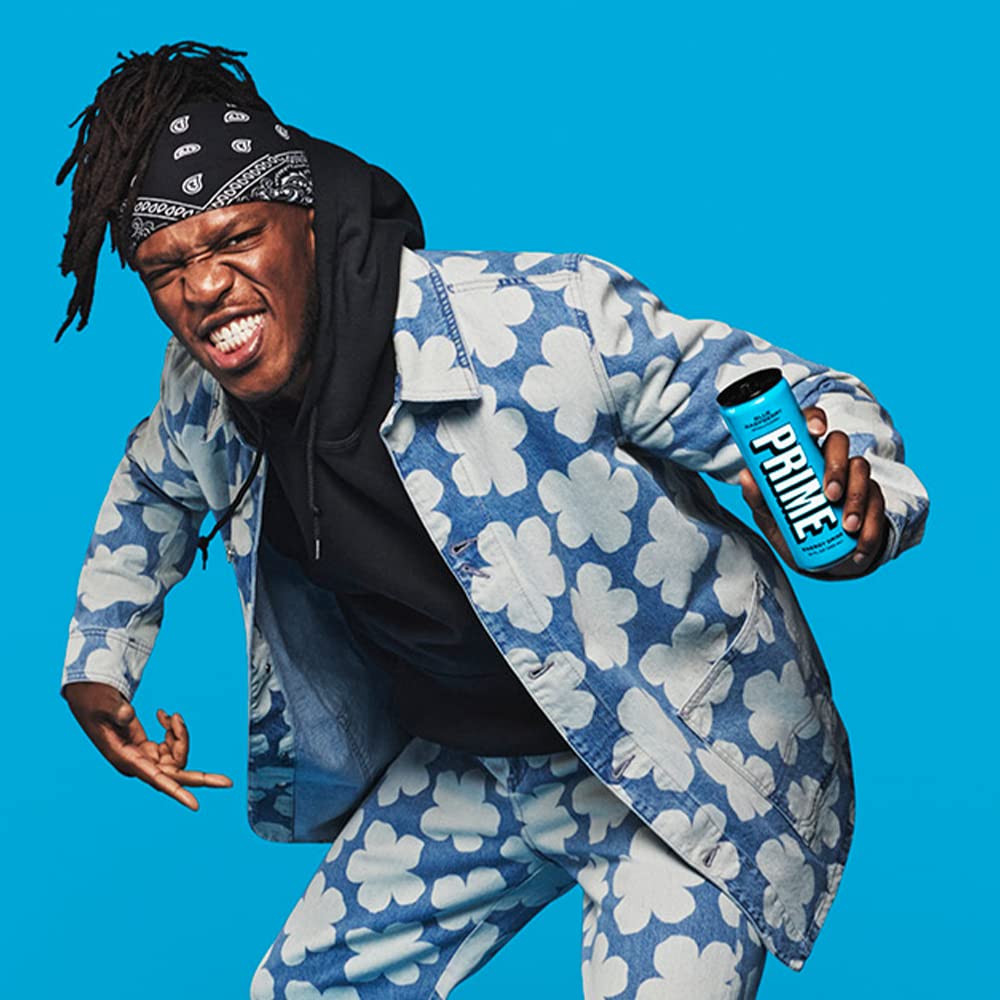 PRIME Energy BLUE RASPBERRY | Zero Sugar Energy Drink | Preworkout Energy | 200mg Caffeine with 355mg of Electrolytes and Coconut Water for Hydration| Vegan | Gluten Free |12 Fluid Ounce | 24 Pack