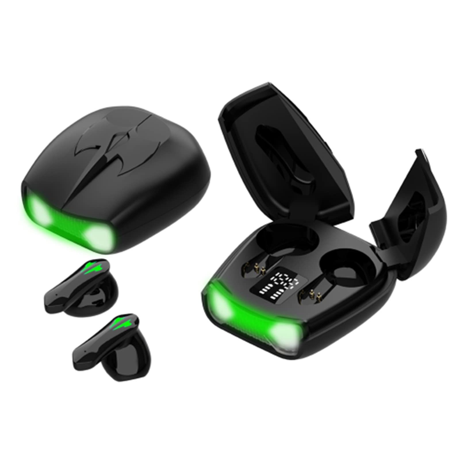 WHITOR Wireless Gaming Headset, Real Game in-Ear Headset, Bluetooth Headset Touch Control, 10m Effective Connection, Headset Noise Reduction and Own LED Light, Long Game Time…