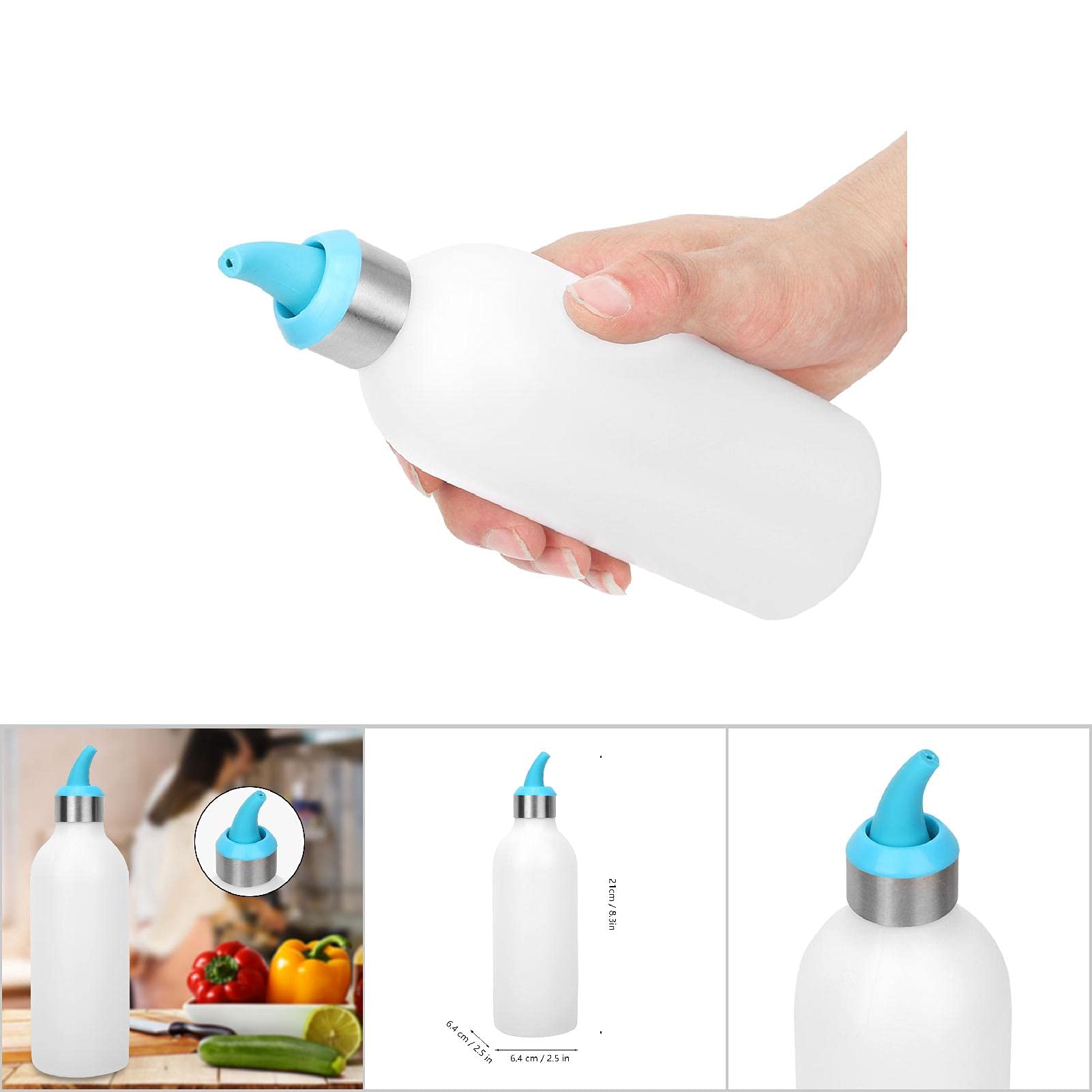 Squeeze Bottle, Empty Squeeze Bottles Leak Proof Refillable Condiment Container Squeeze Condiment Bottles for Kitchen Use Condiments Dressings (blue)