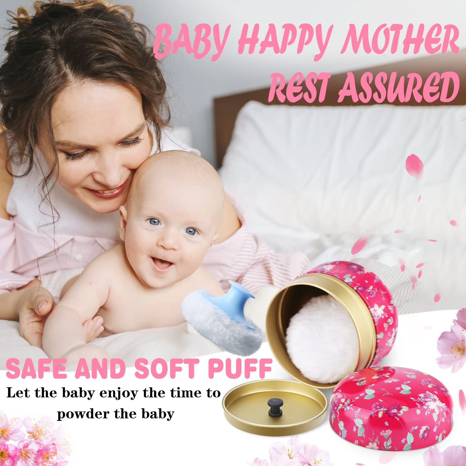 Portable Empty Loose Powder Box Cosmetic Make-up Loose Powder Box Case Holder with Lids and Powder Box Box for Home and Travel