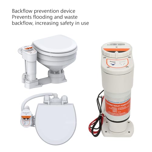 Marine Electric Toilet Pump, Marine Toilet Conversion Kit High Efficiency Multiple Discharge for Yacht (24V 10A Maximum Flow Rate: 5.0 GPM/18.9 LPM)