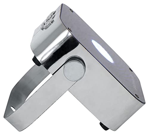 Rockville Mini RF1 RGBWA+UV DJ/Party LED Wash Light (Steel)+RF Long Range Remote, Silver