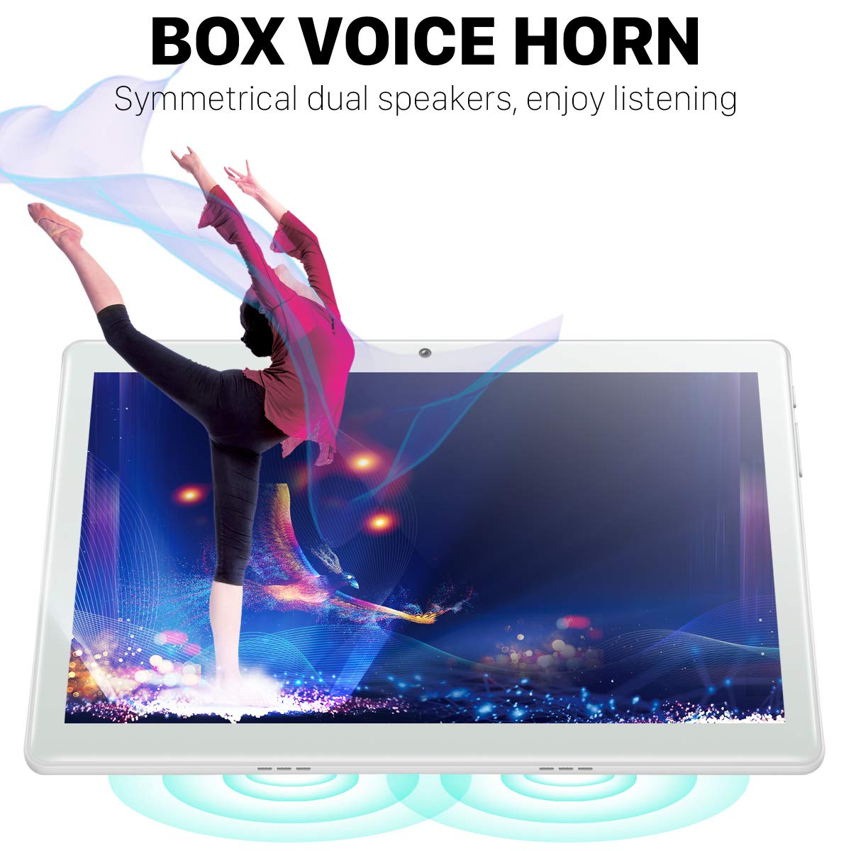 Padgene 10.1 Inch Google Android Tablet, Android 8.1 Phablet Tablet Quad Core Pad with Dual Camera, 2GB Ram+32GB Disk, WiFi, Bluetooth, 1280x800 HD IPS Screen, Google Play (32GB, Silver)
