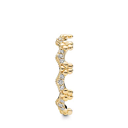 PANDORA Flower Crown 18k Gold Plated PANDORA Shine™ Collection Ring, Size: EUR-54, US-7-167924CZ-54