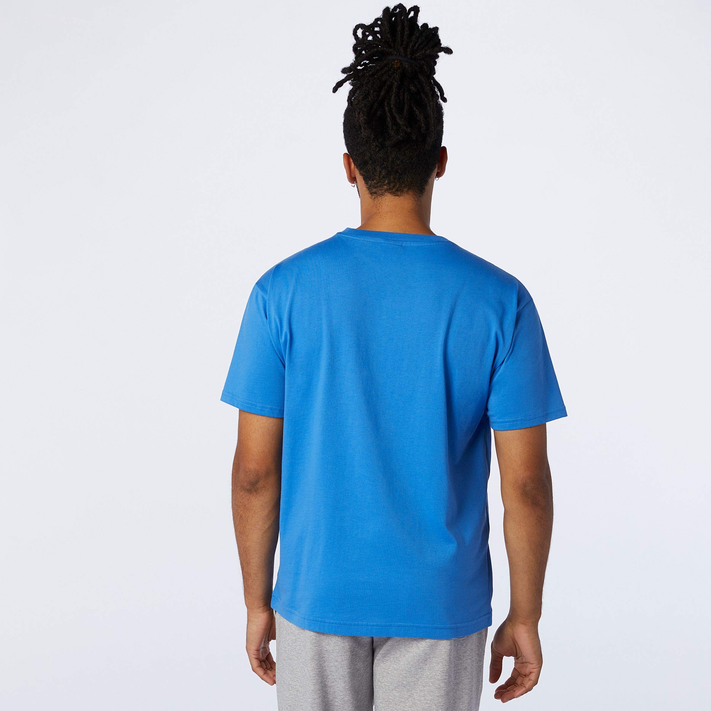 New Balance Men's NB Essentials Speed Action Short Sleeve, Faded Cobalt, Small