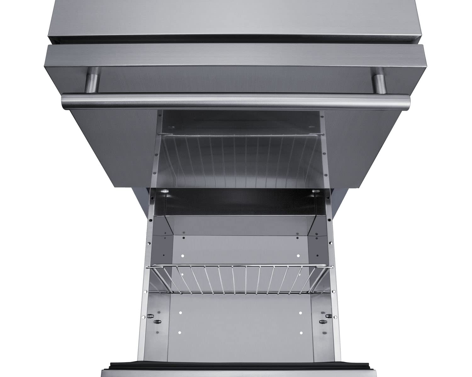 Summit Appliance ADRD18OS 18" Wide ADA Compliant Outdoor 2-Drawer All-Refrigerator in Stainless Steel with Panel-Ready Drawer Fronts, Digital Thermostat, Frost-free Defrost, Digital Display