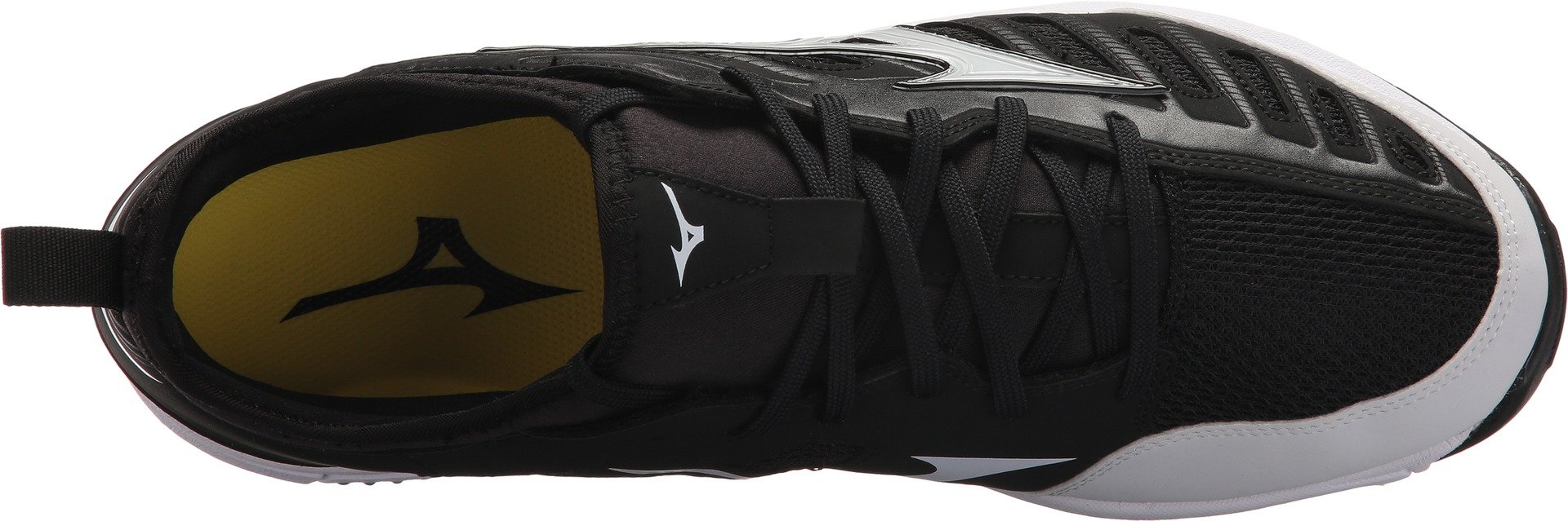 Mizuno Men's Players Trainer 2 Turf Baseball-Shoes,Black/White,9.5 D US