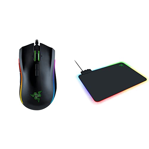 Razer Firefly Hard V2 RGB Gaming Mouse Pad Mamba Elite Wired Gaming Mouse Bundle